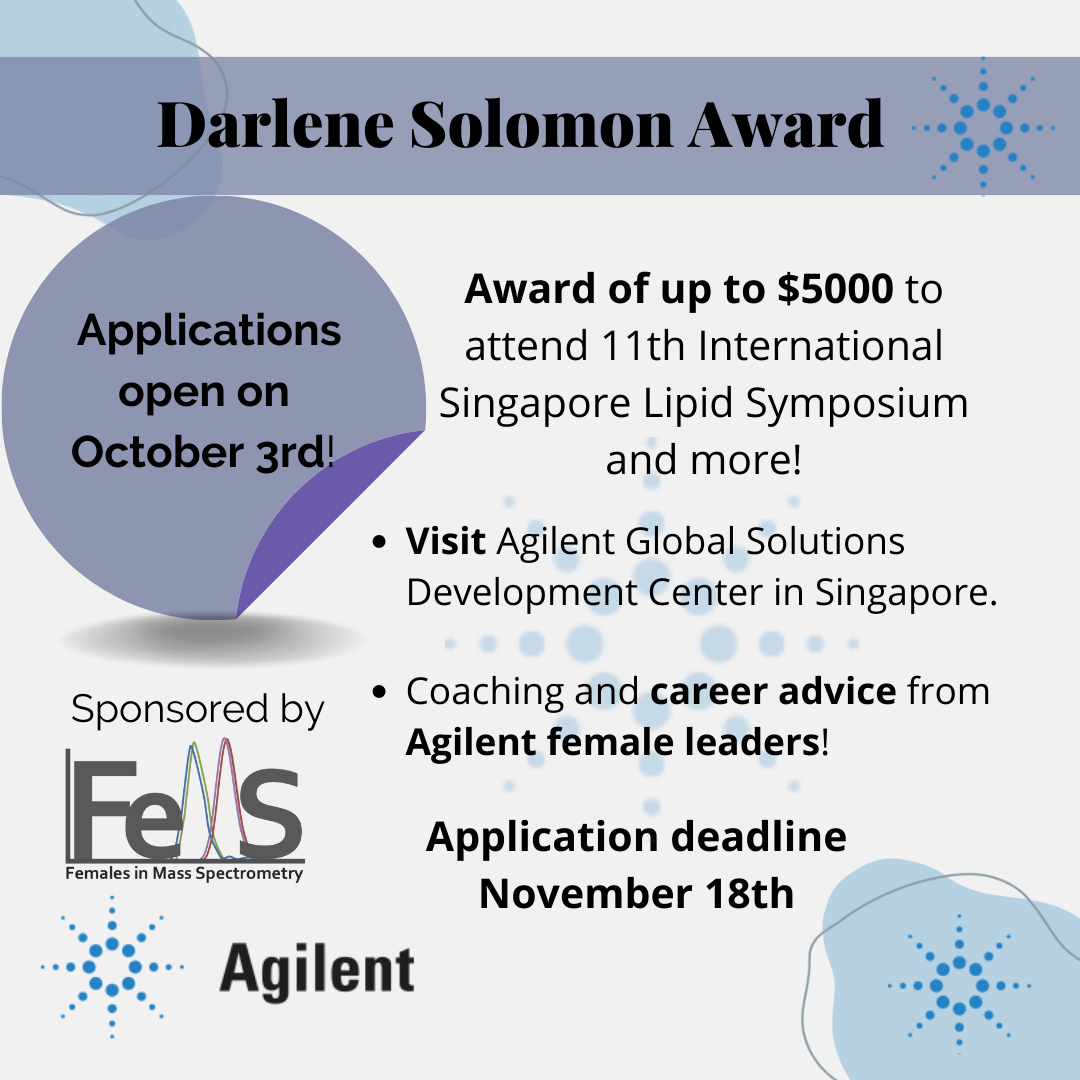 Darlene solomon award 2022 – Females in Mass Spectrometry
