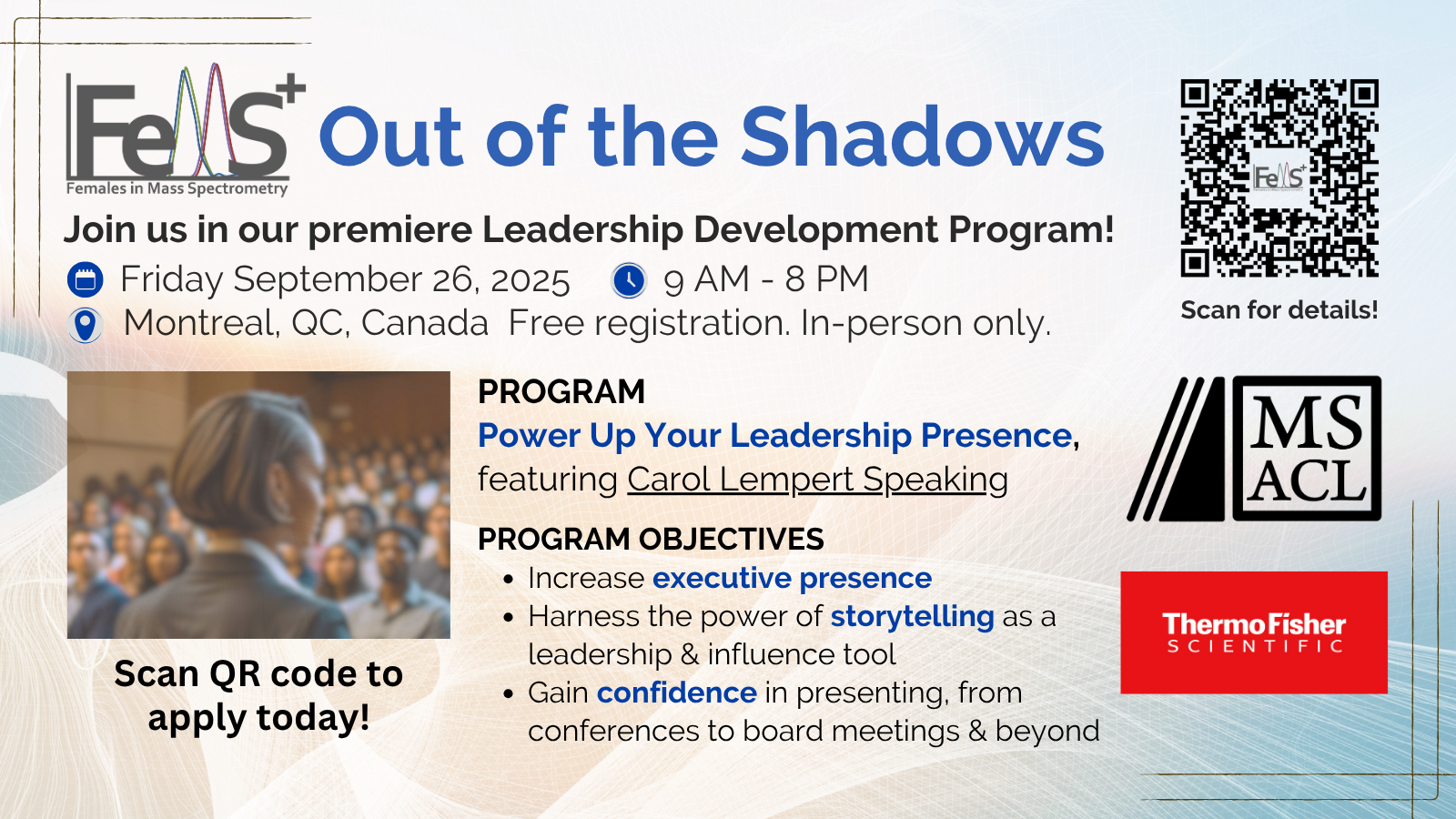 “Out of the Shadows” Leadership Development Program – Females in Mass ...